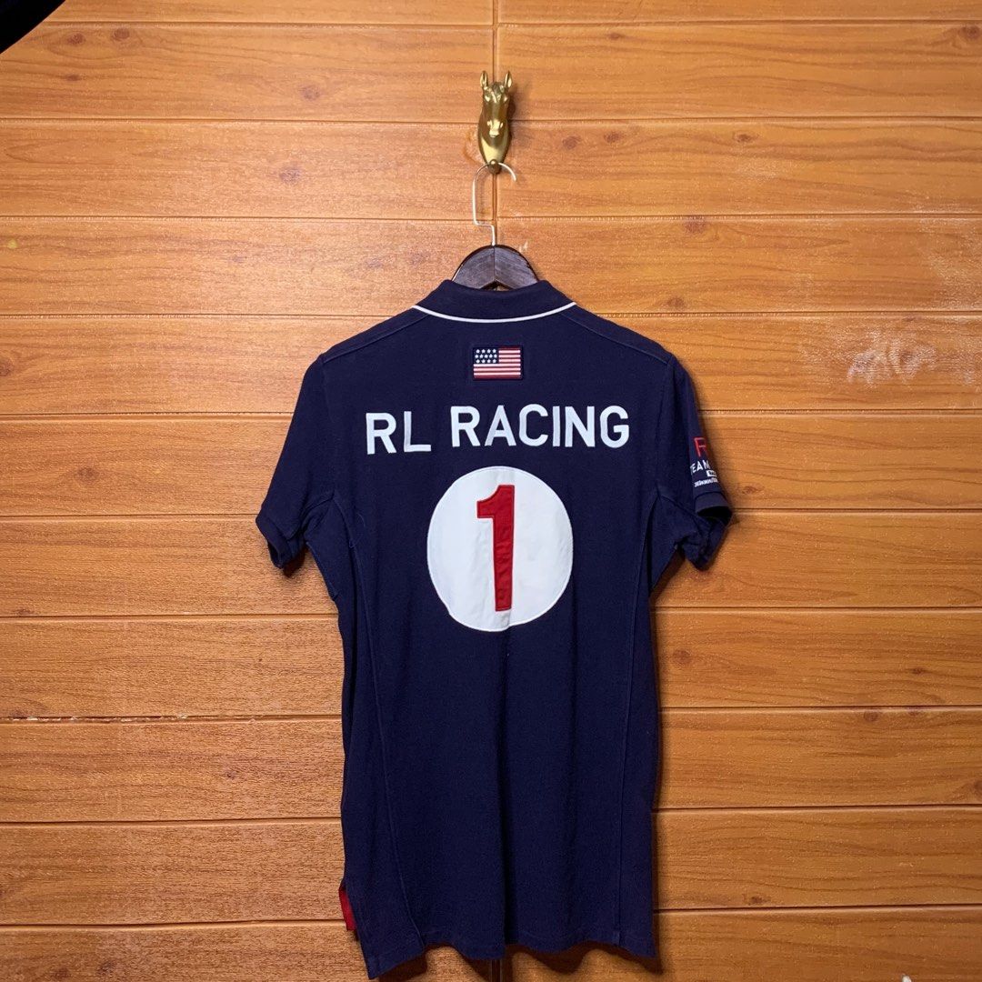 Ralph Lauren RL Racing Team Polo shirt USA, Men's Fashion, Tops & Sets ...