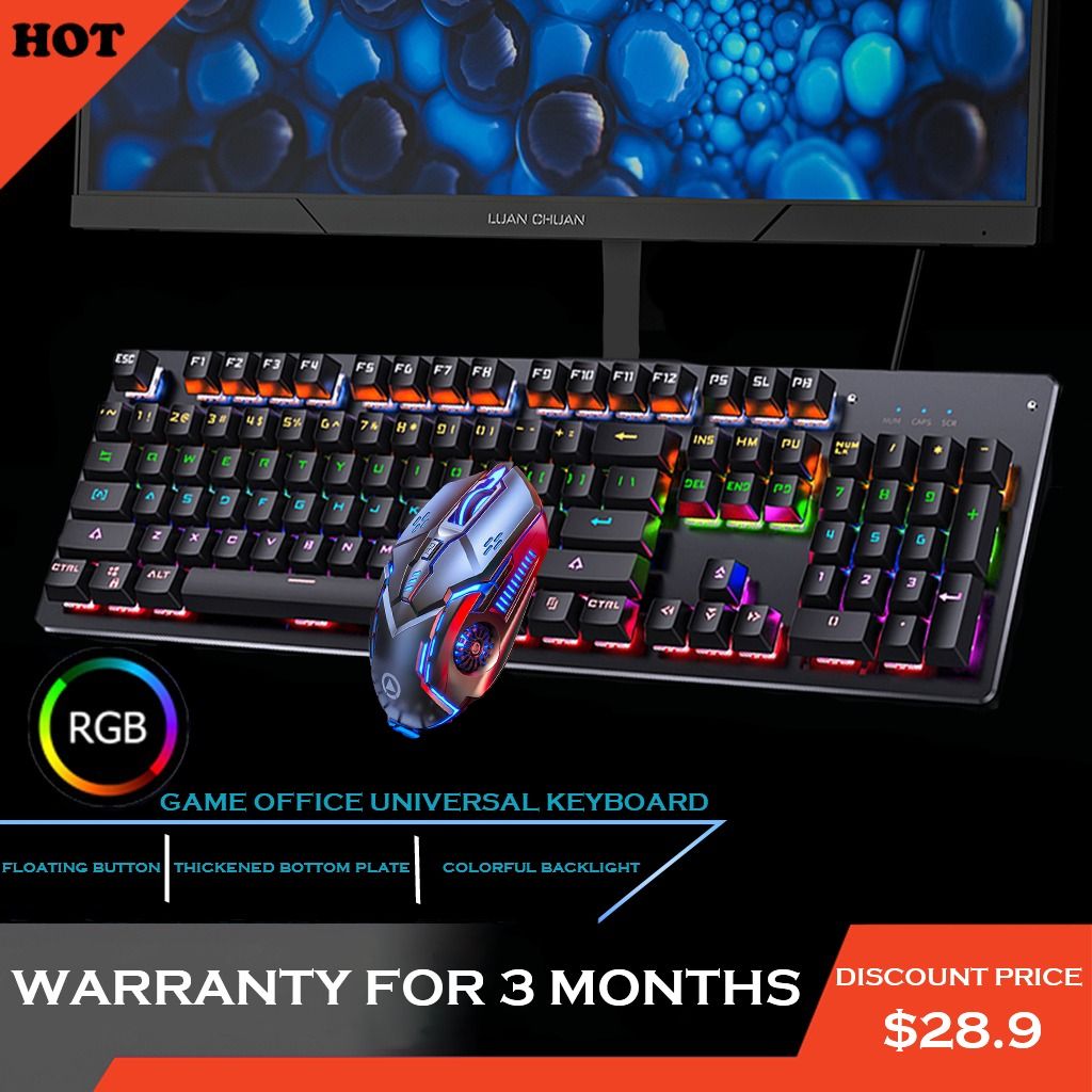 Real RGB Mechanical Keyboard Changeable Switch Gaming Keyboard RGB Keyboard for Gaming Office ...