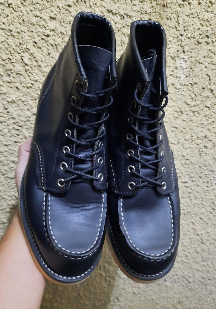 Red Wing 8130 Moc Toe Black Redwing, Men's Fashion, Footwear, Boots on ...