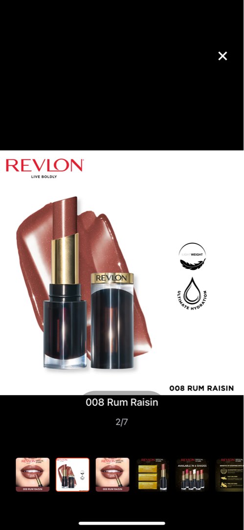 Revlon Super Lustrous Glass Shine Lipstick (Rum & Raisin), Beauty ...