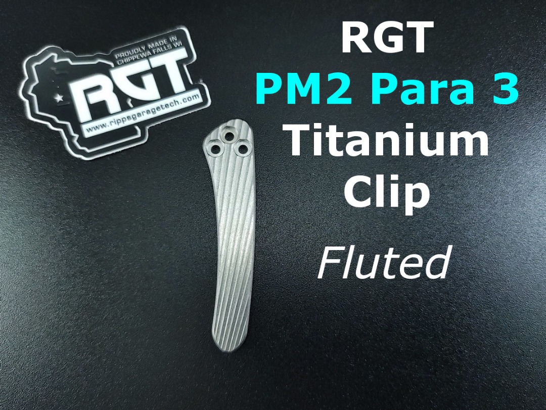 RGT Spyderco Paramilitary 2 Clip - Fluted Stonewashed on Carousell