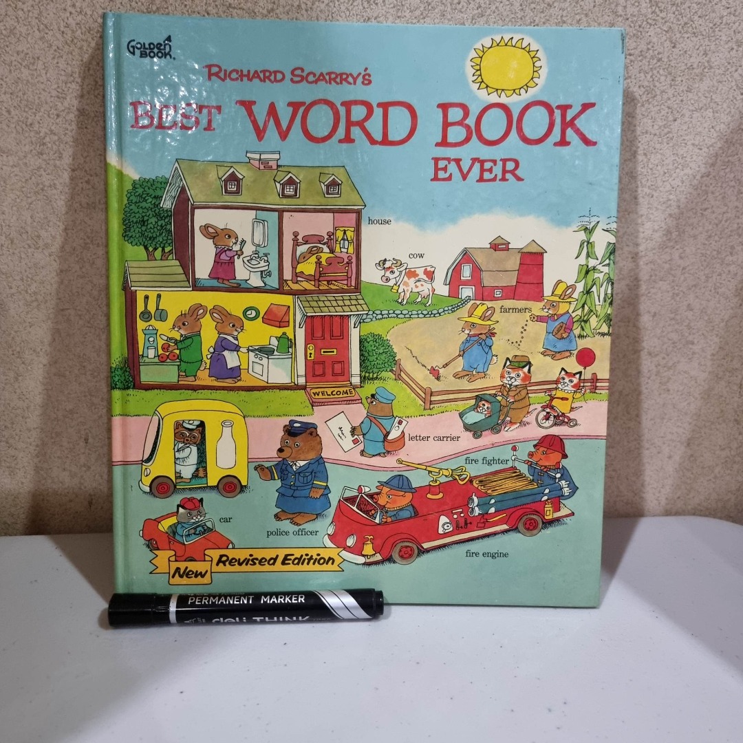 Richard Scarry's Best Word Book Ever (Oversized HC) VGUC | 350, Hobbies ...