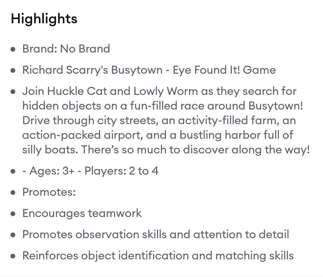 Richard Scarry's Busytown Board Game on Carousell