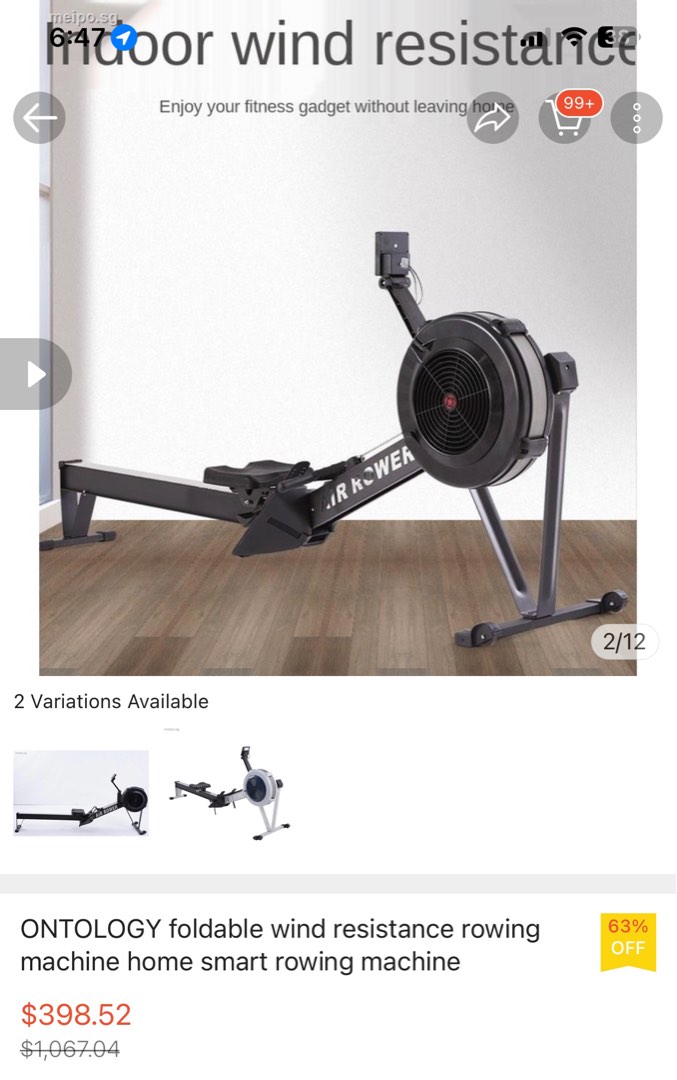 rowing machine for sale / air rower , Sports Equipment, Exercise ...