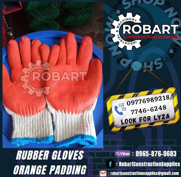 Rubber Gloves Orange Padding on Carousell