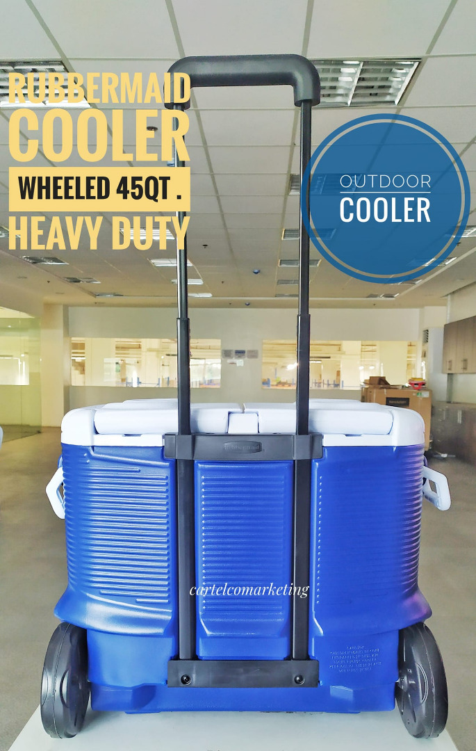 Rubbermaid Cooler , Ice chest 45qt, Wheeled cooler, Rubbermaid USA ...