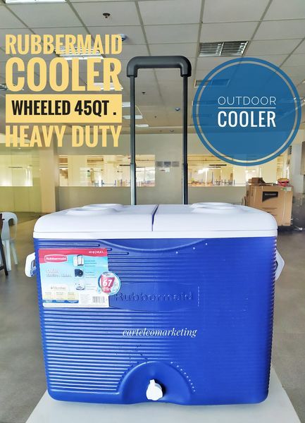 Rubbermaid Cooler , Ice chest 45qt, Wheeled cooler, Rubbermaid USA ...