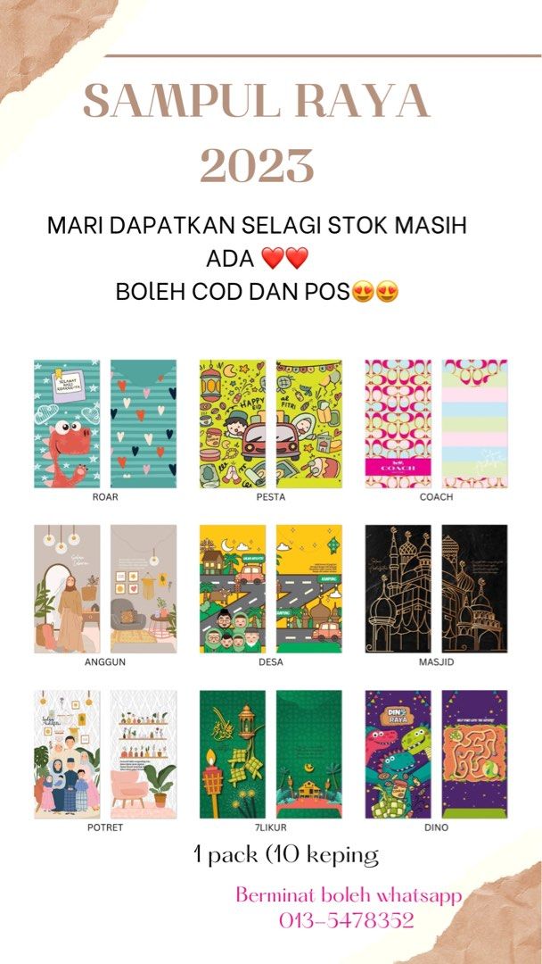 Sampul Raya Viral, Hobbies & Toys, Stationery & Craft, Other Stationery ...