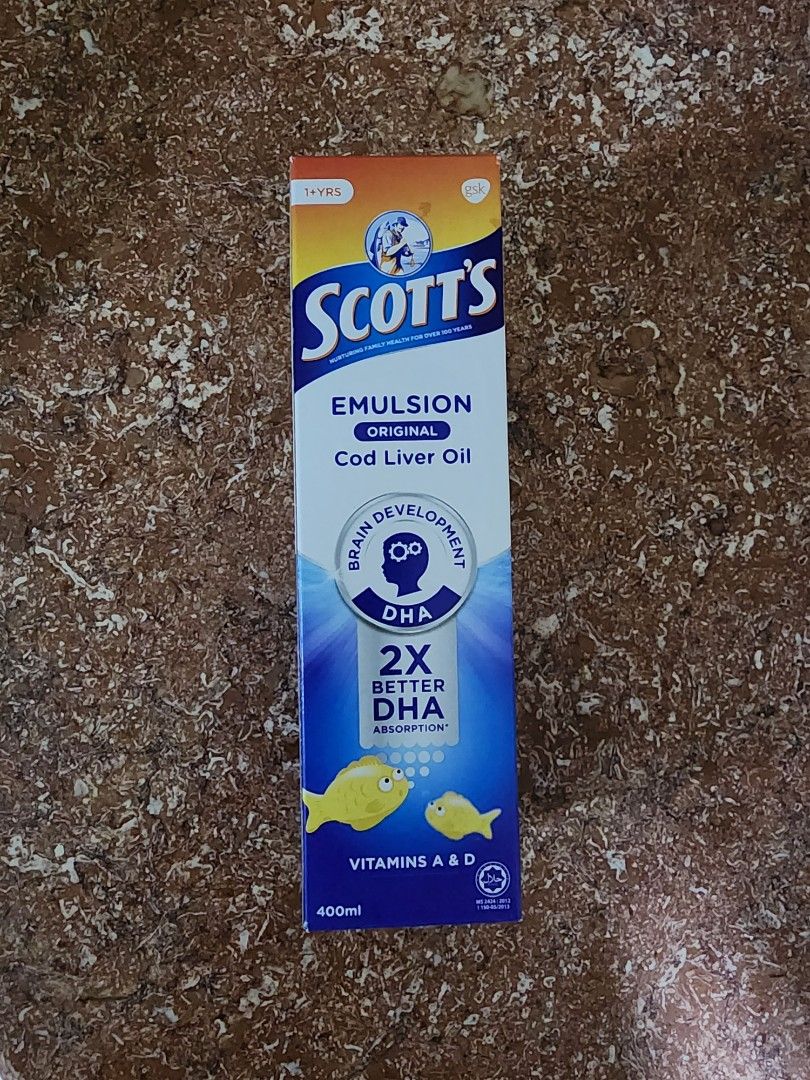 Scott's emulsion cod liver oil, Health & Nutrition, Health Supplements ...