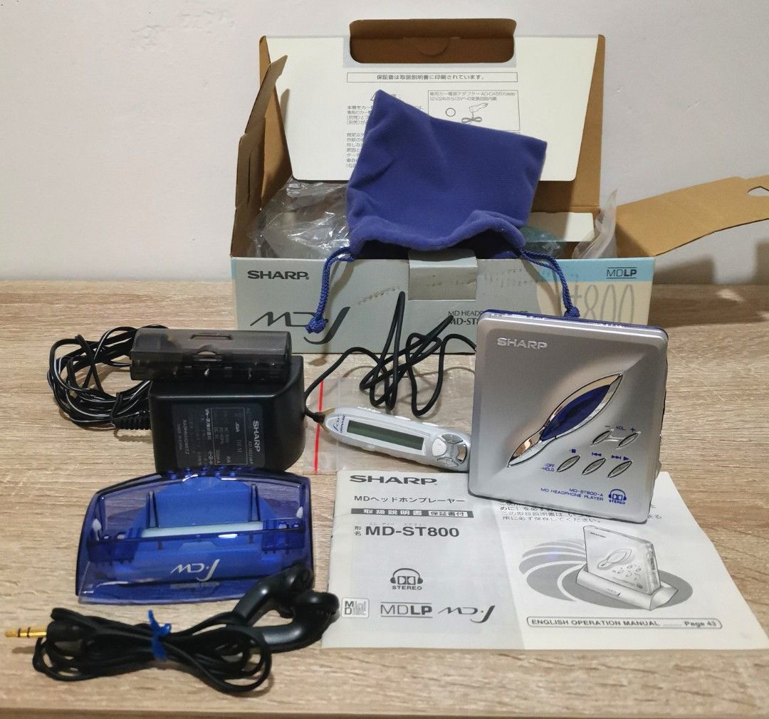 SHARP MD PLAYER MD-ST800-A, Audio, Portable Audio Accessories on Carousell