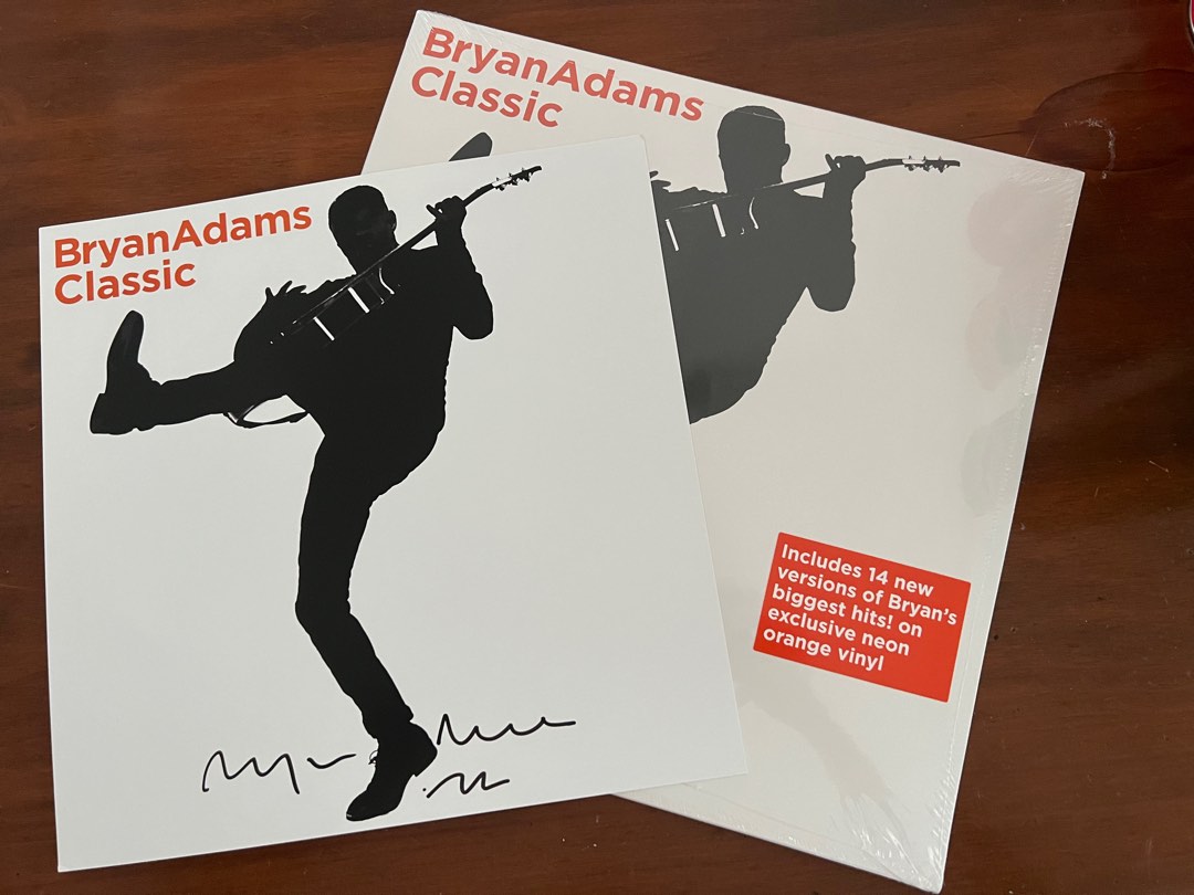 (SIGNED) Bryan Adams - Classic (2LP Limited Edition Neon Orange Vinyl c ...