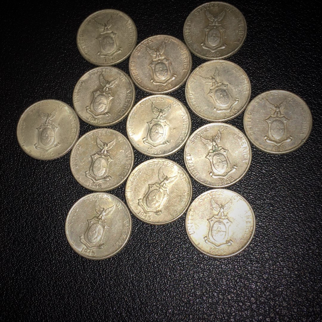 Silver Coins - ARAS 13 pcs. - 10 centavo AU to UNC - USPI 1945 on Carousell