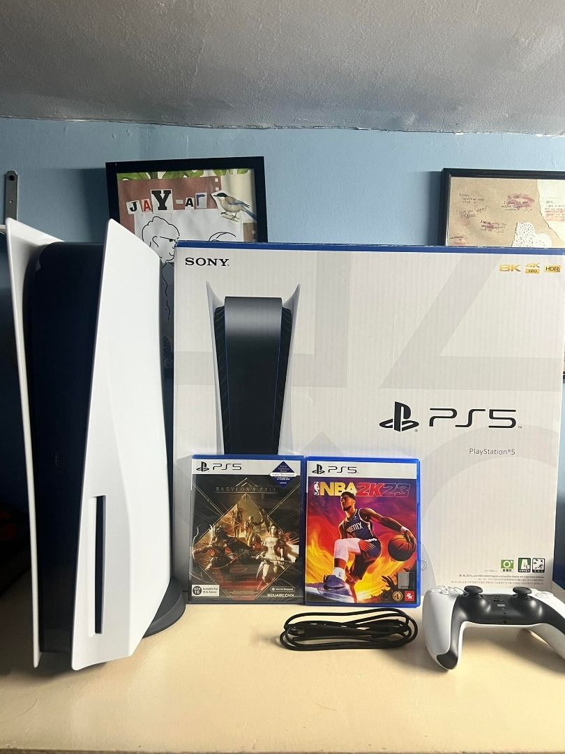 Sony Playstation 5 / PS5 Console Disc Edition with NBA 2k23 and Babylon ...