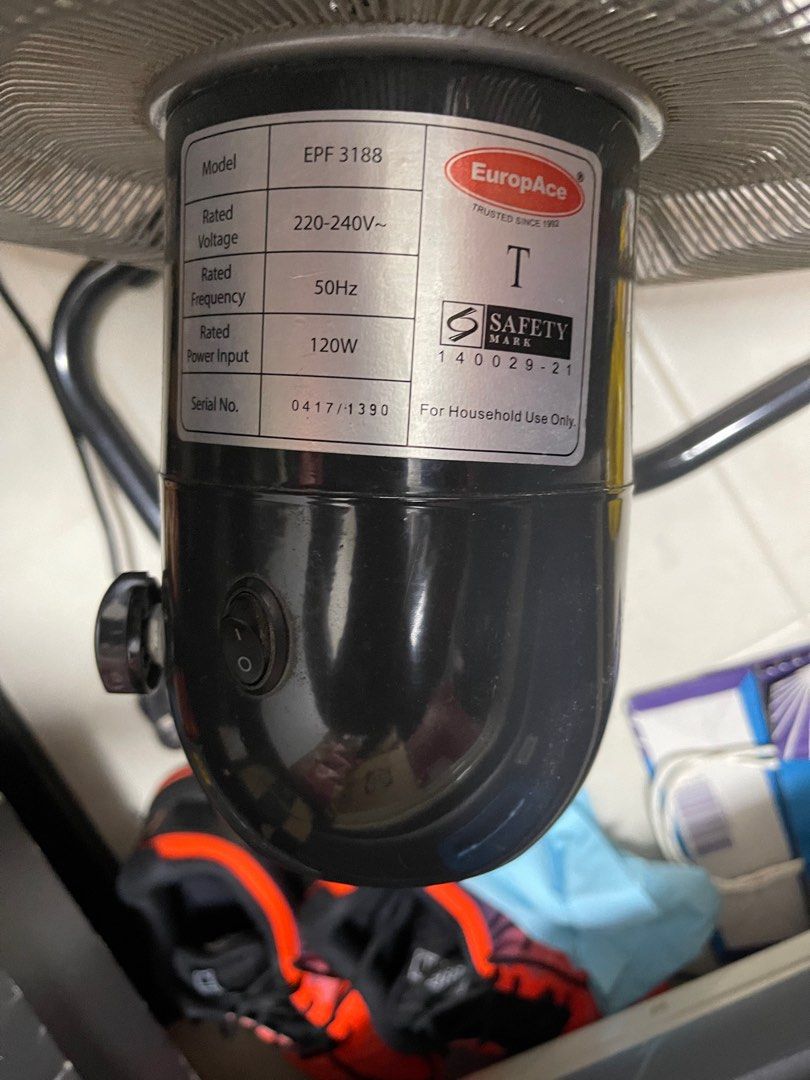 Steel Europace Table Fan 18 inch, Furniture & Home Living, Lighting ...