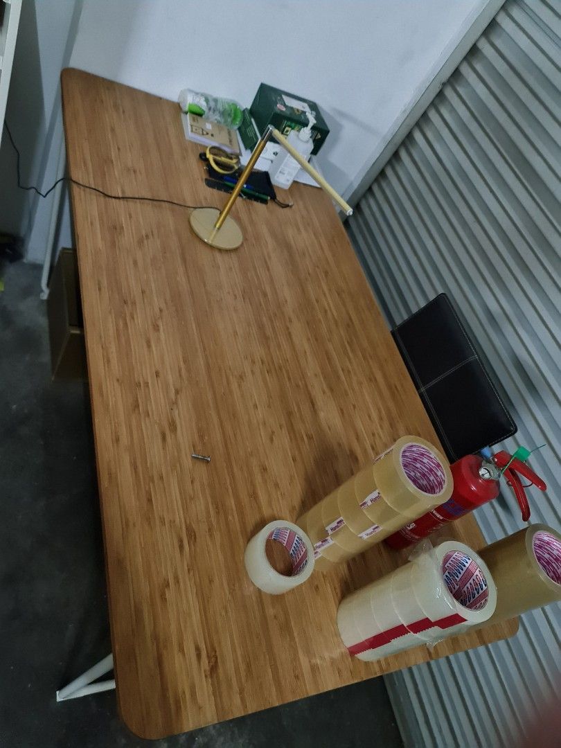 Study Table 1.4 meter, Furniture & Home Living, Furniture, Tables ...