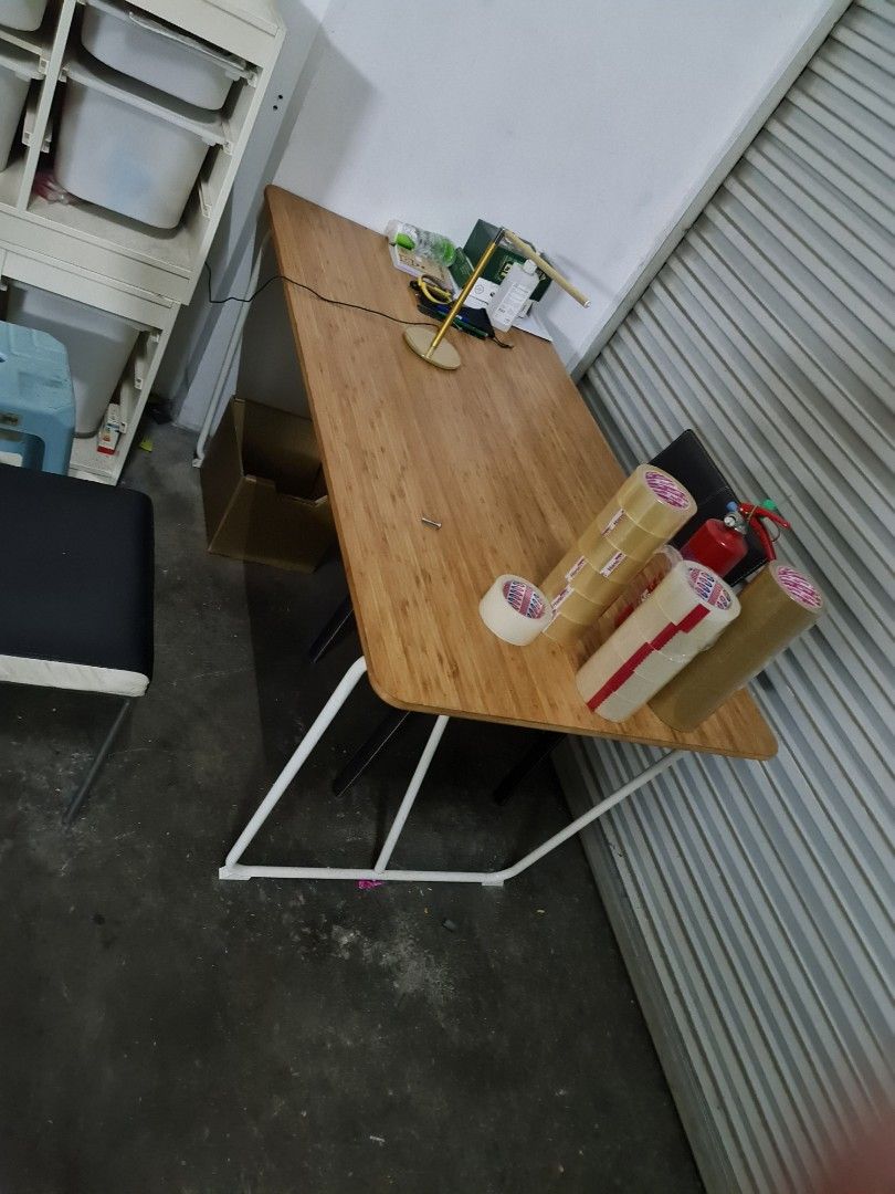 Study Table 1.4 meter, Furniture & Home Living, Furniture, Tables ...