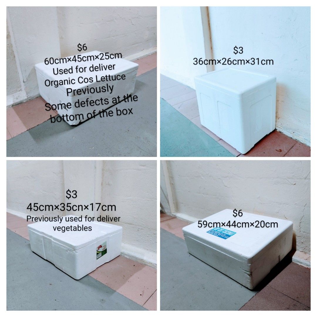 Styrofoam boxes, Furniture & Home Living, Kitchenware & Tableware, Food ...