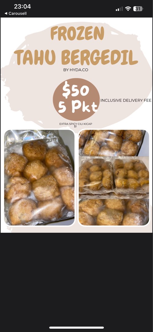 Tahu bergedil frozen power giler, Food & Drinks, Chilled & Frozen Food ...