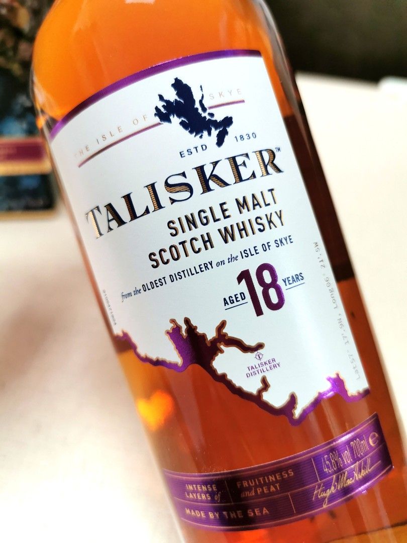 Talisker 18 Year Old Single Malt Scotch Whisky, 嘢食 & 嘢飲, 酒精飲料 - Carousell