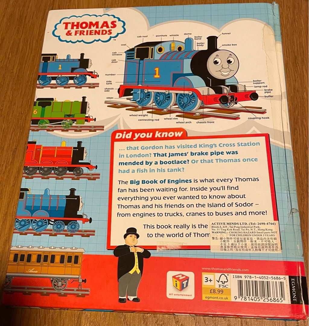 Thomas - The big book of engines, 興趣及遊戲, 書本 & 文具, 小朋友書 - Carousell