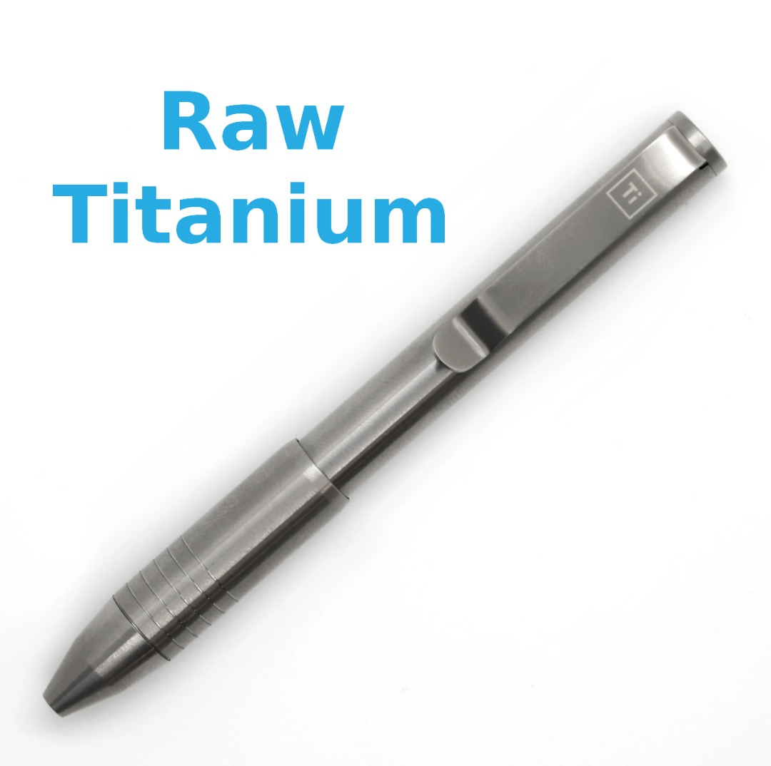 Ti Pocket Pro : The Auto Adjusting EDC Pen (Raw Titanium), Hobbies ...