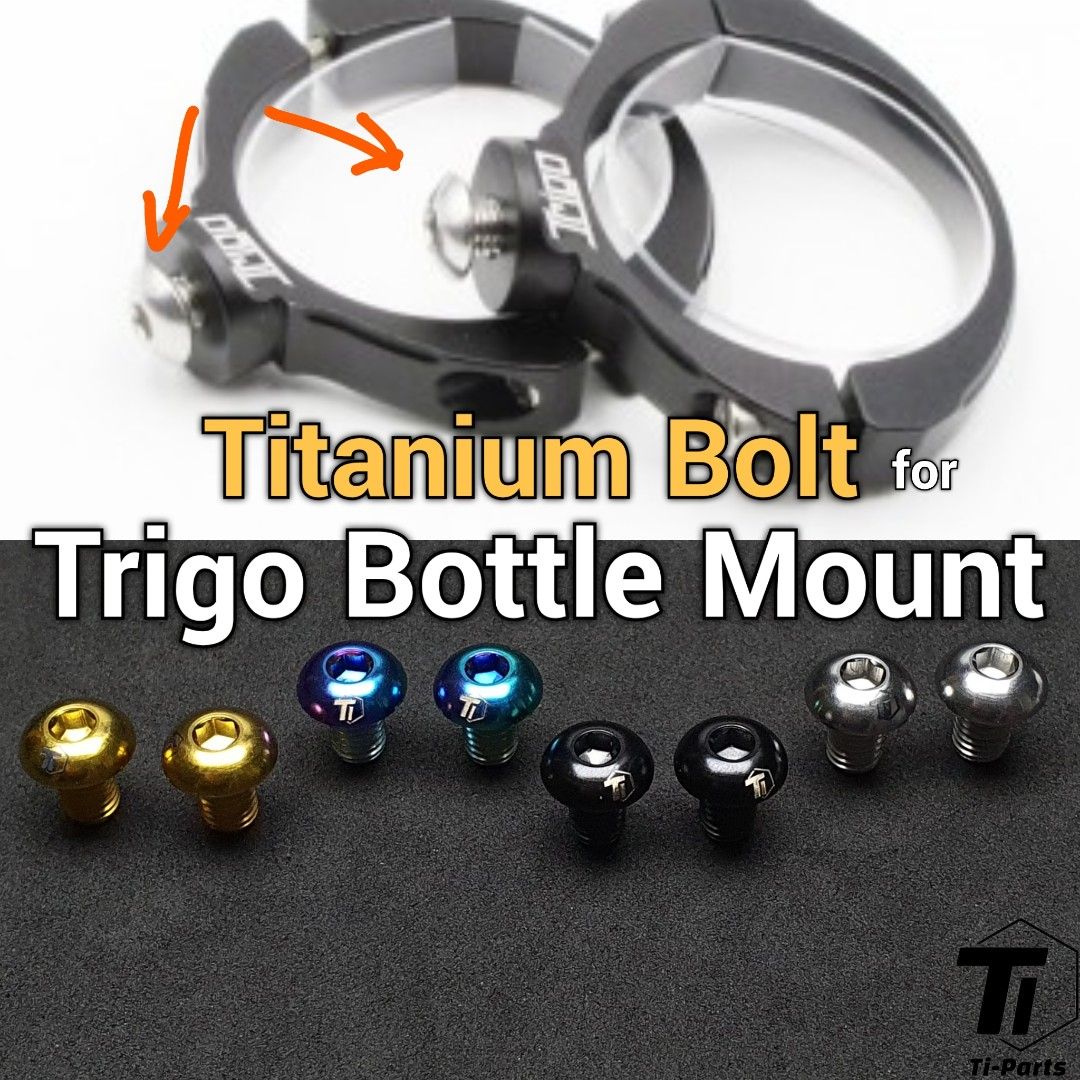 Titanium Screw Trigo Bottle Mount Holder | Dual Ring Clamp Brompton ...