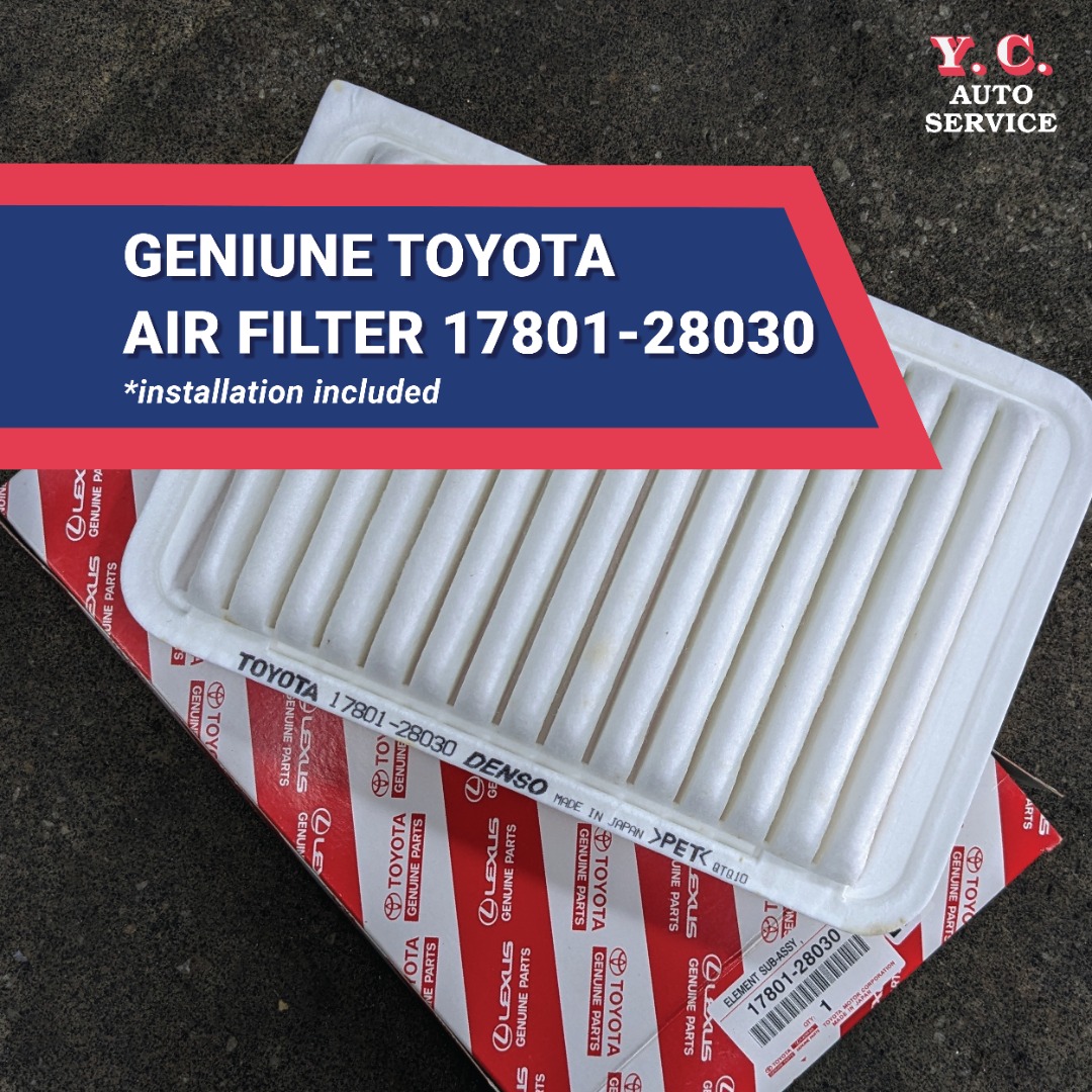 TOYOTA AIR FILTER 17801-28030 (GENIUNE ORIGINAL), Car Accessories, Car ...
