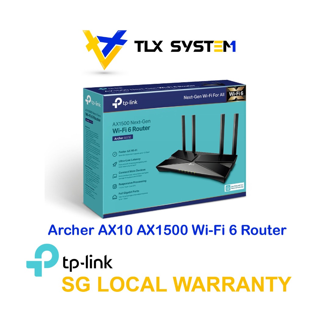 TP-Link Archer AX10 AX1500 Dual Band Wi-Fi 6 Gigabit Router, Computers ...