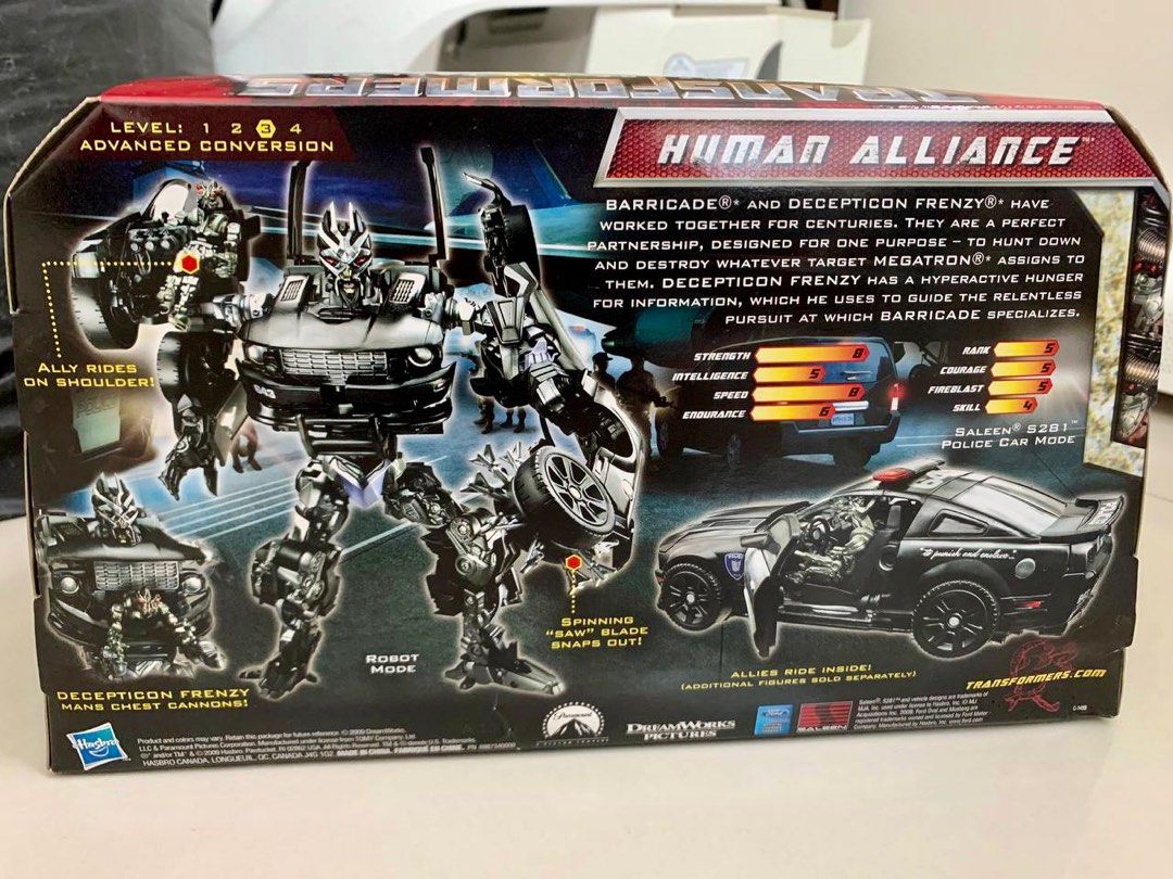 Transformer Decepticon Barricade Human Alliance Barricade Hasbro ...