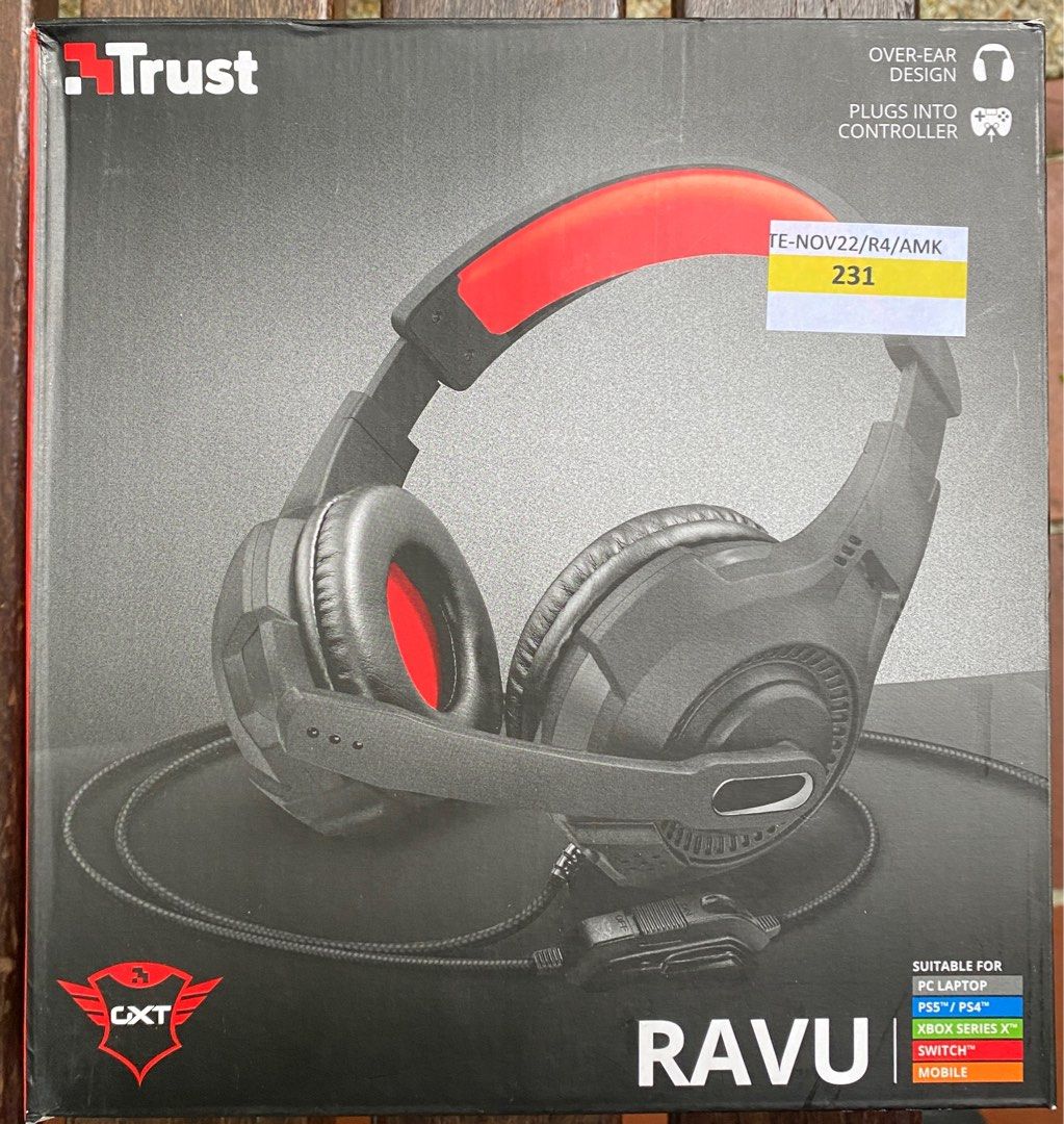 Trust Ravu Gaming Headphone, Audio, Headphones & Headsets on Carousell