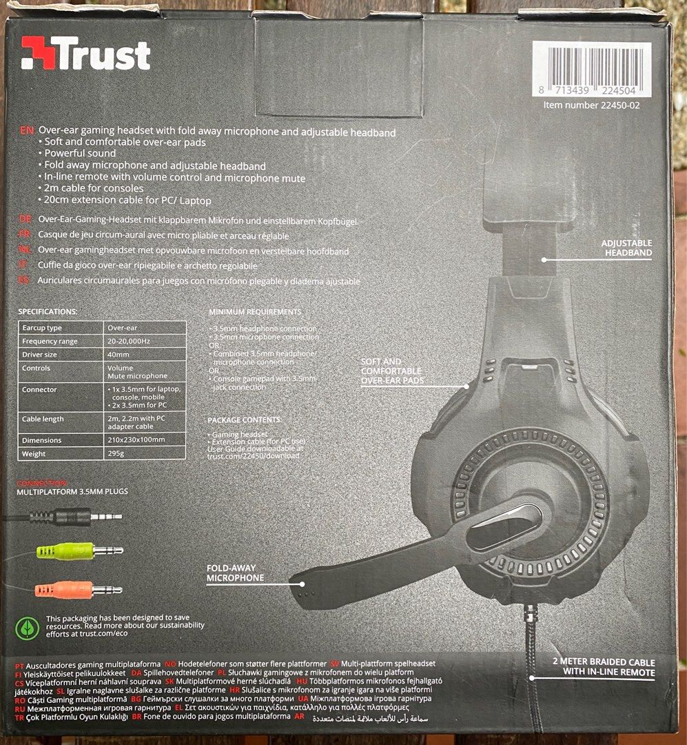 Trust Ravu Gaming Headphone, Audio, Headphones & Headsets on Carousell