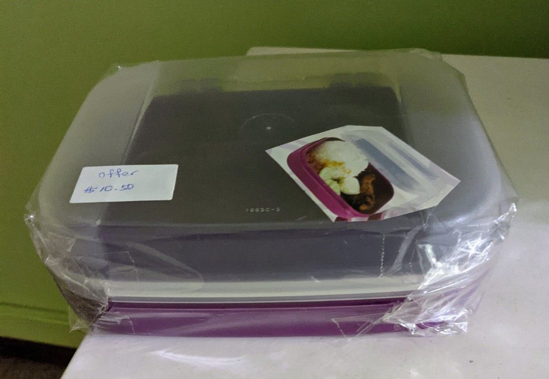 Tupperware Lunch Box Purple, Furniture & Home Living, Kitchenware ...