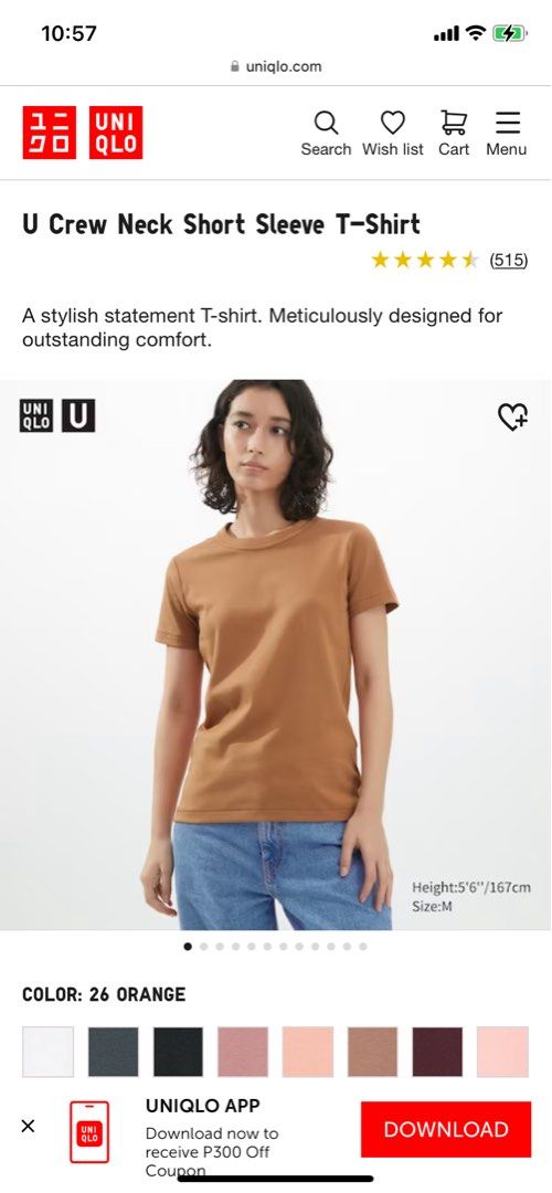 Uniqlo U Crew Neck, Women's Fashion, Tops, Blouses on Carousell