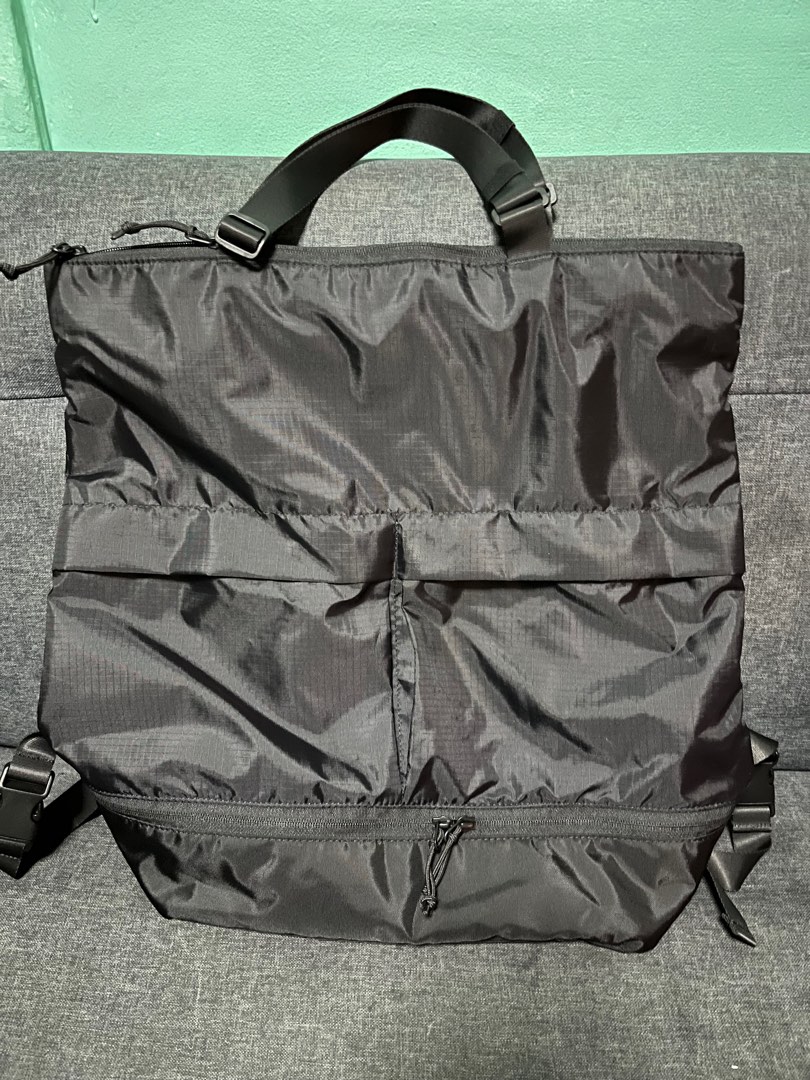 Uniqlo Utility 2 Way Bag in Black Colour, Men's Fashion, Bags ...