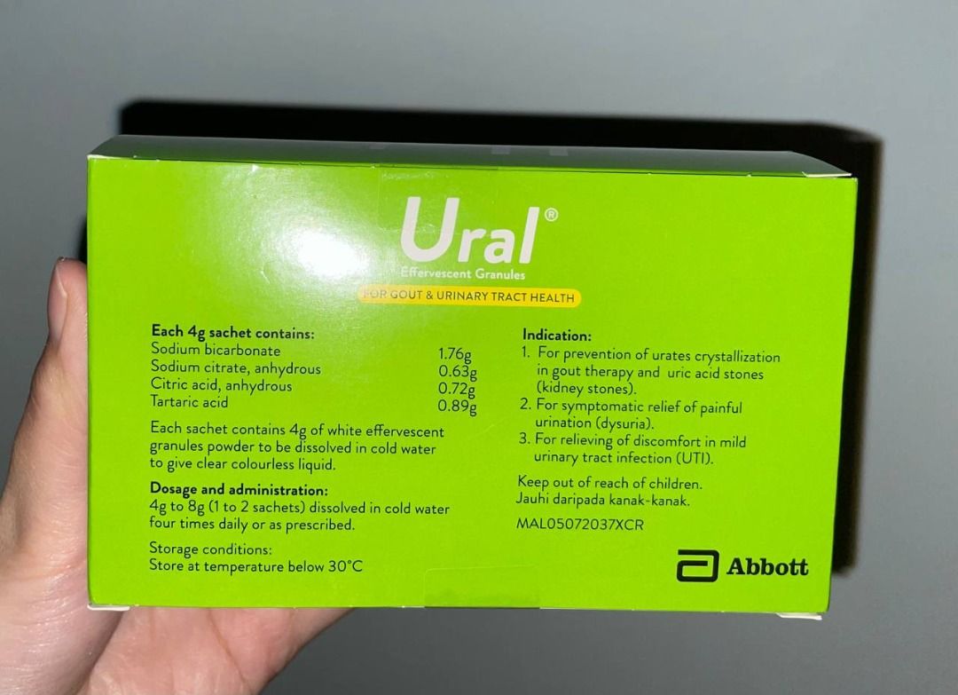 Ural Effervescent Granules Abbott, Health & Nutrition, Health ...