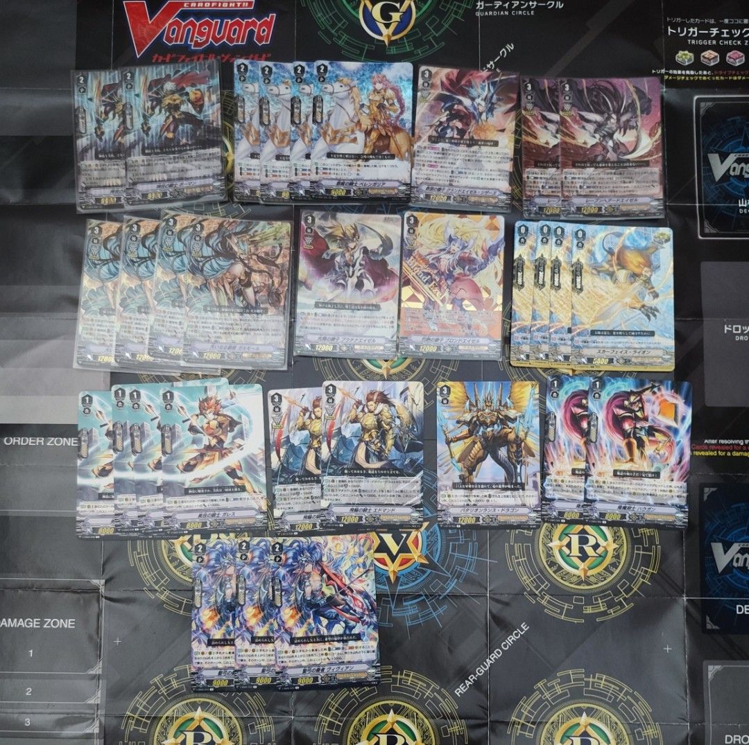 Vanguard v premium ezel with rarity and some premium cards, Hobbies ...