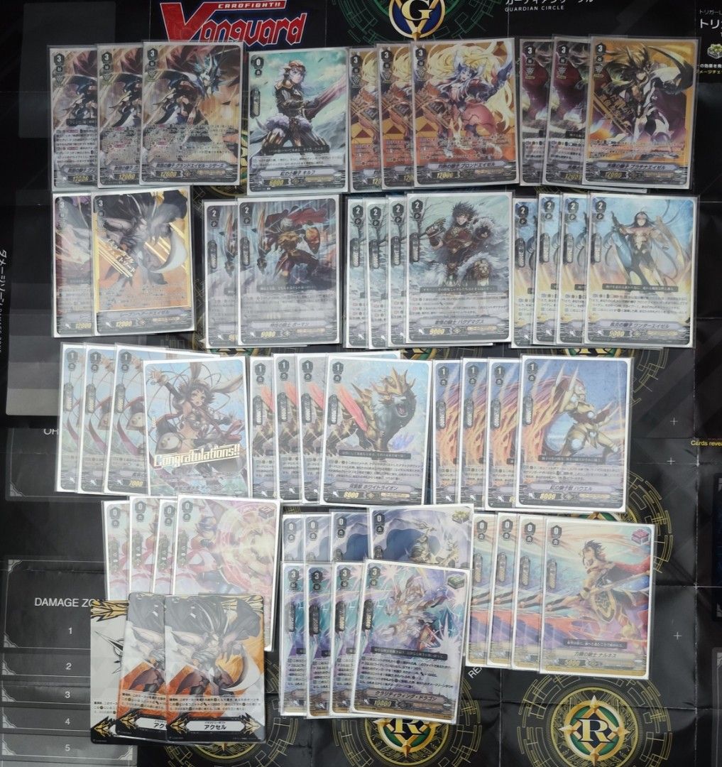 Vanguard v premium ezel with rarity and some premium cards, Hobbies ...