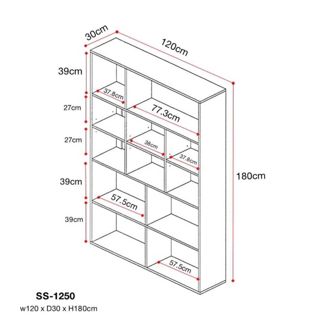 VHIVE Cambridge Display Bookcase / Bookshelf / Shelving, Furniture ...