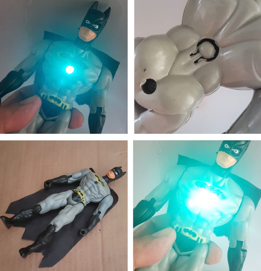 Vintage Batman Figure, Action Hero, Figurine with Flashing Light on ...