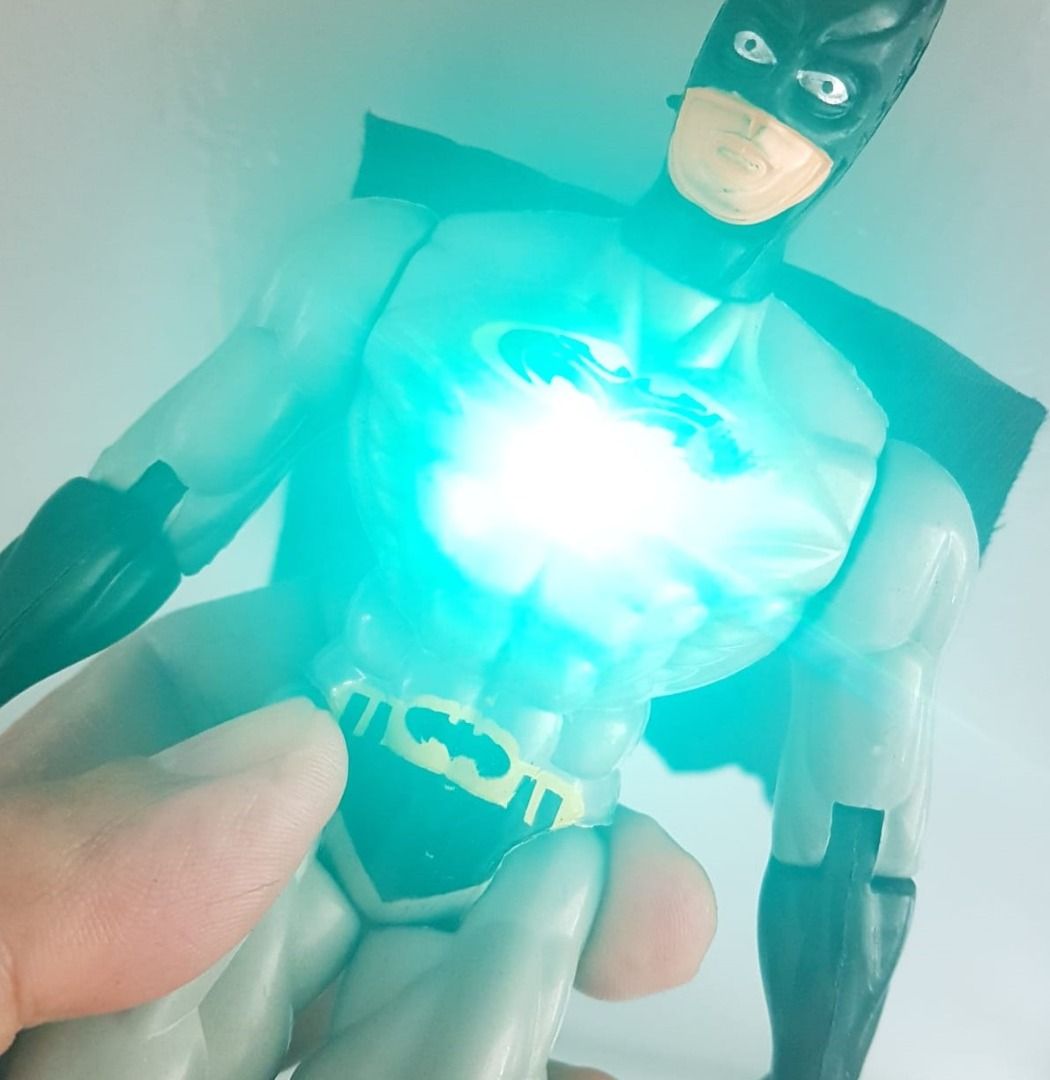 Vintage Batman Figure, Action Hero, Figurine with Flashing Light on ...