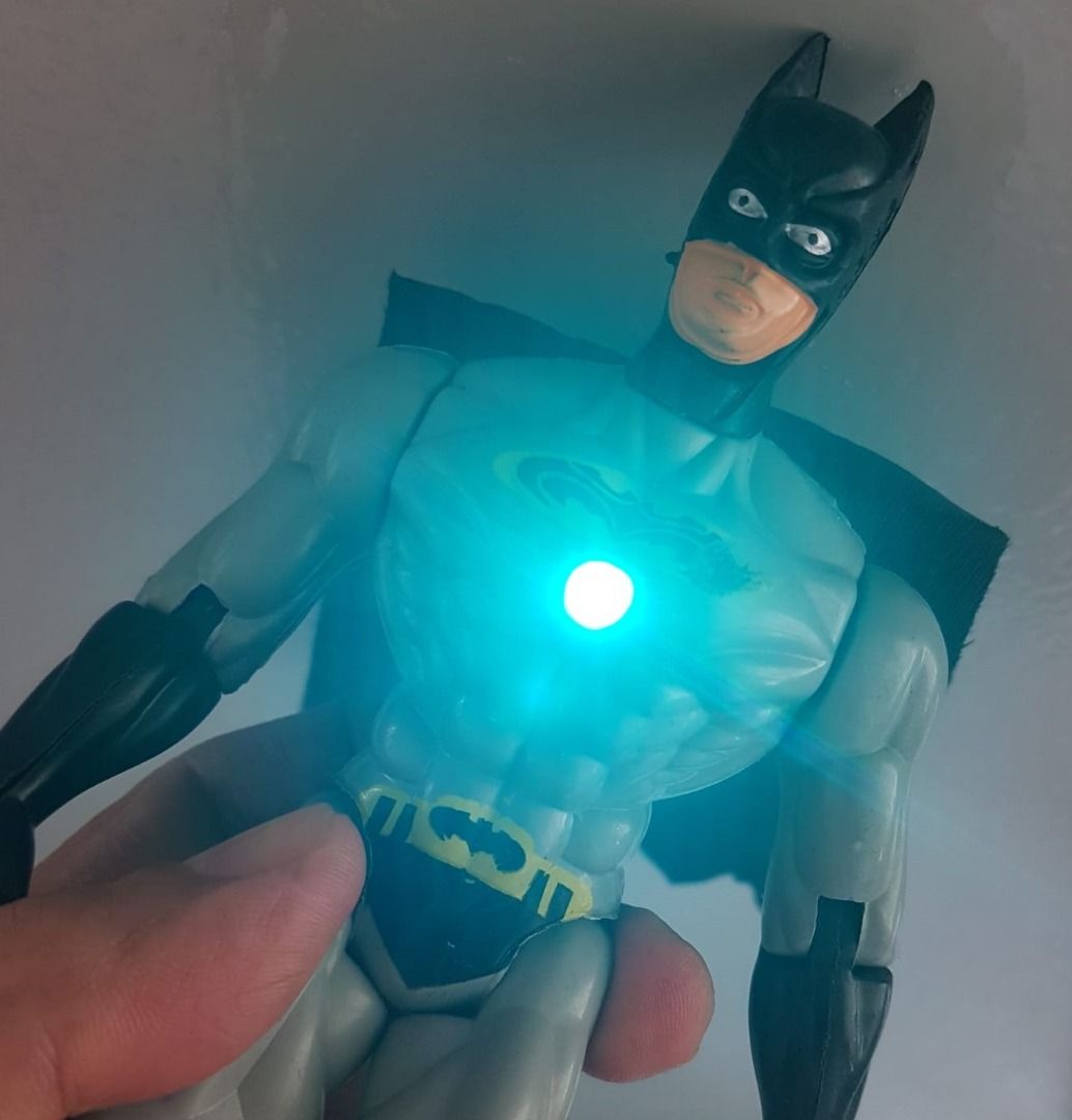 Vintage Batman Figure, Action Hero, Figurine with Flashing Light on ...