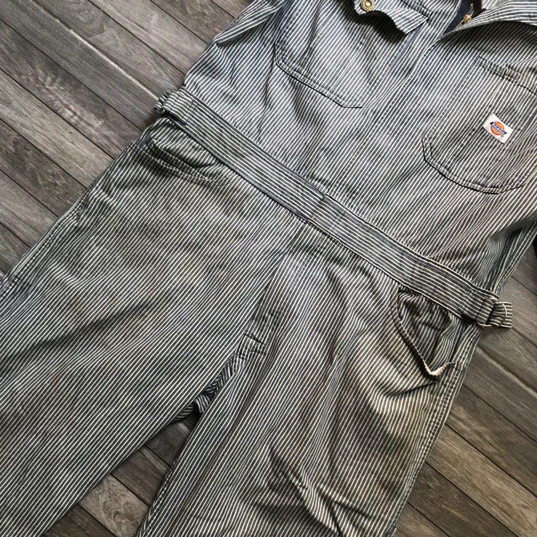 VINTAGE DICKIES COVERALL HICKORY STRIPE, Men's Fashion, Coats, Jackets ...