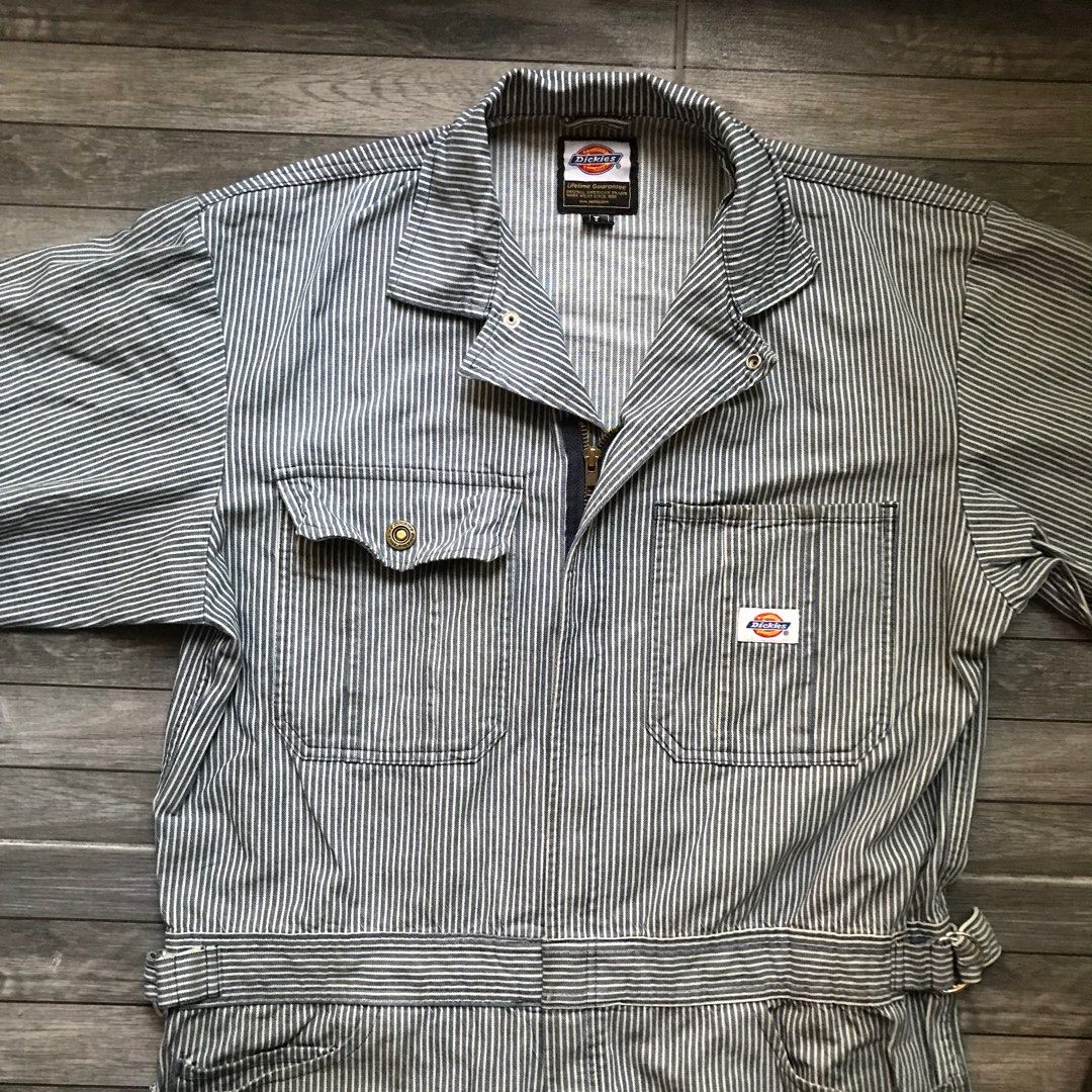 VINTAGE DICKIES COVERALL HICKORY STRIPE, Men's Fashion, Coats, Jackets ...