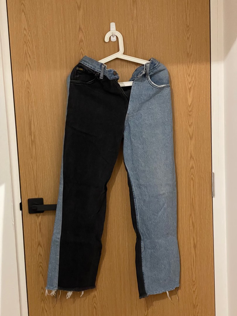 Vintagewknd rework dual tone denim jeans, Women's Fashion, Bottoms ...