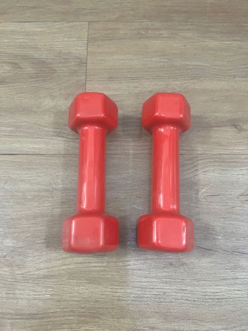 Vinyl Coated Dumbbell (2 lbs), Sports Equipment, Exercise & Fitness ...