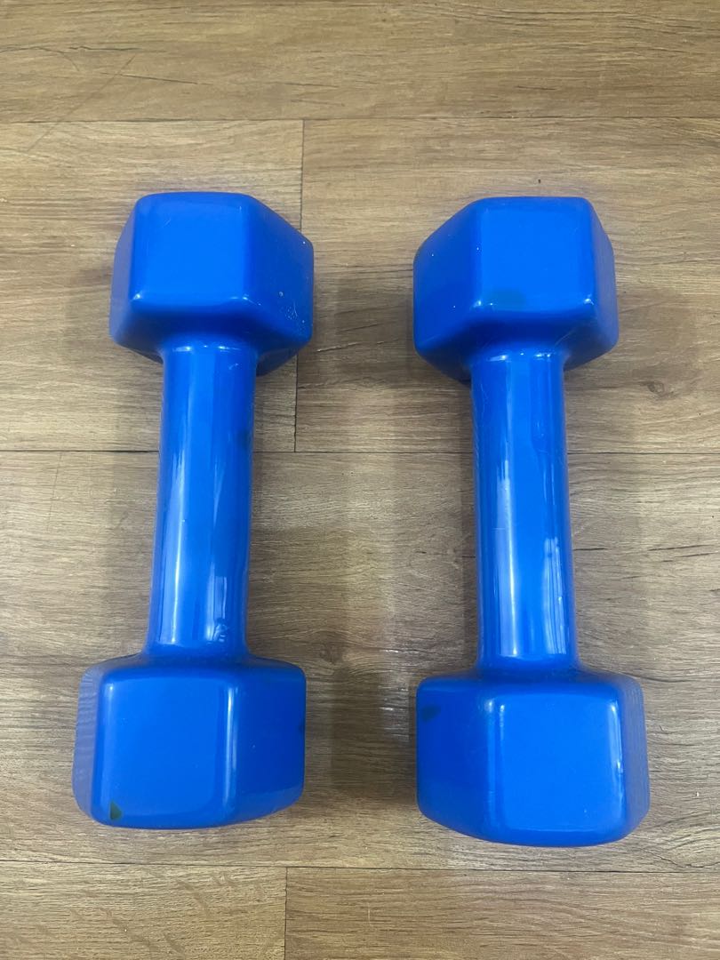 Vinyl Coated Dumbbells (10 lbs), Sports Equipment, Exercise & Fitness ...