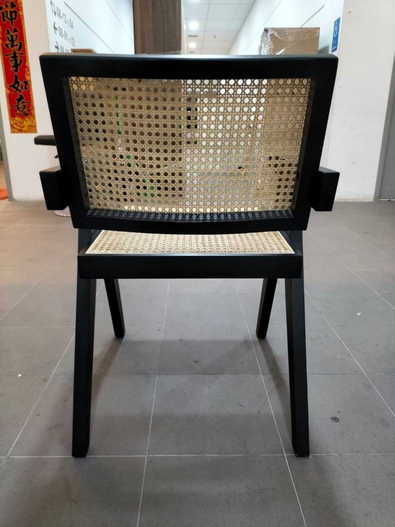 VOLONIA Rattan Chair in BLACK, Furniture & Home Living, Furniture ...