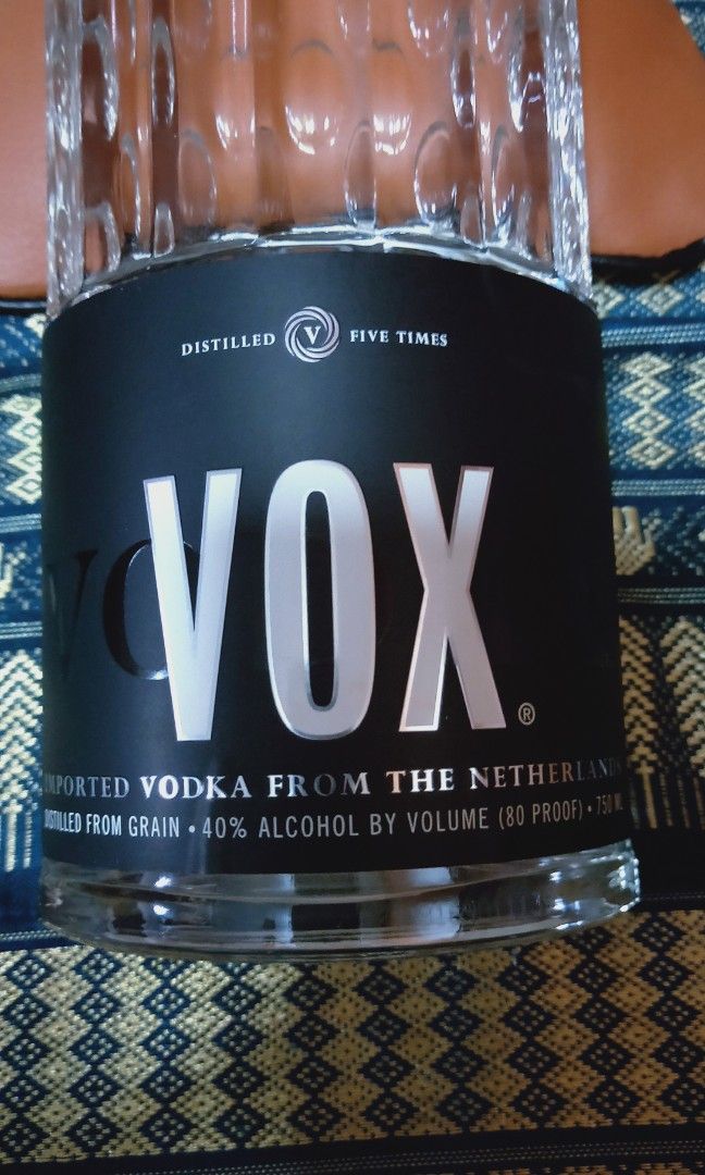 VOX VODKA 750ml, Food & Drinks, Alcoholic Beverages on Carousell
