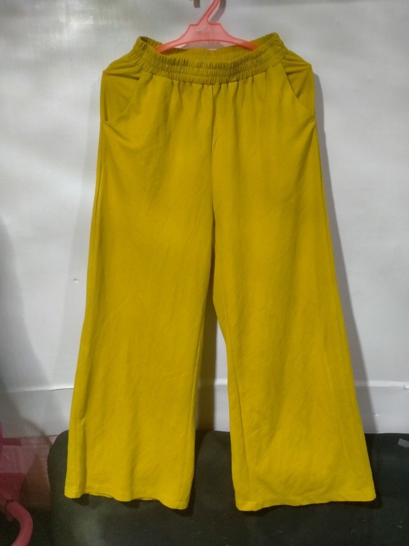 Wide Leg Mustard Yellow Pants on Carousell