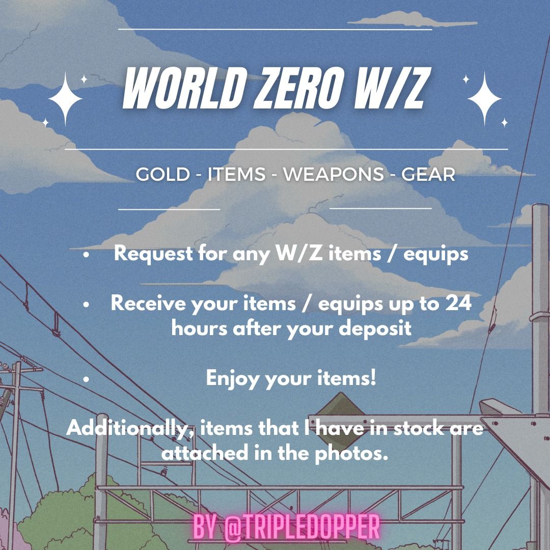 World Zero W/Z Items Gold and Accessories, Video Gaming, Gaming ...